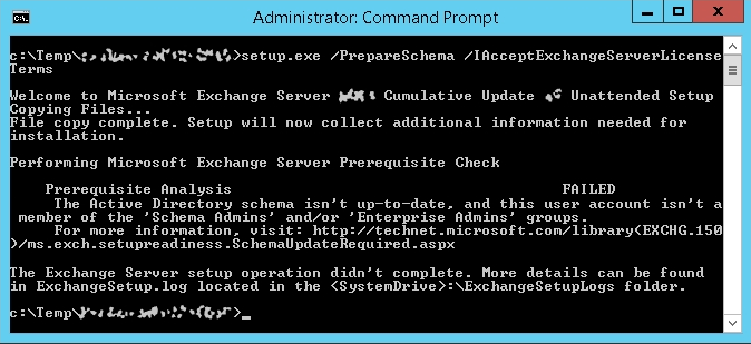 Exchange 2016 – User account isn’t a member of the ‘Schema Admins’ or ...