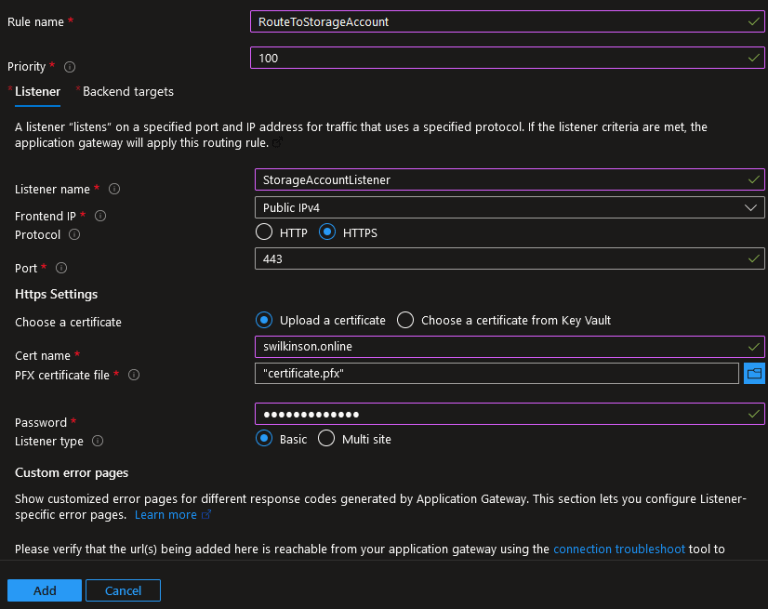 How to Configure an Azure Storage Account with an Application Gateway ...